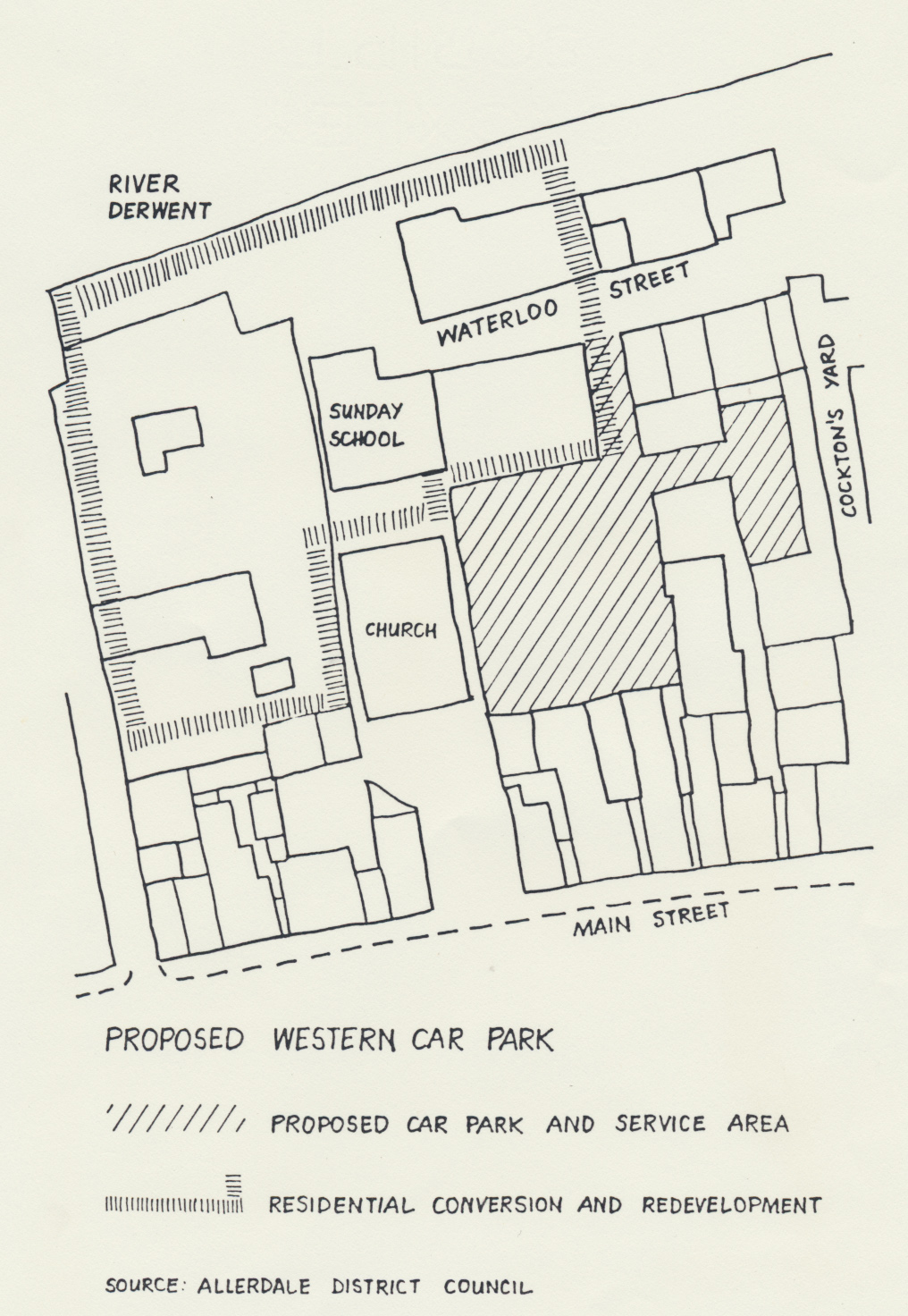 Map of proposed Waterloo Street western car park – Cockermouth Info